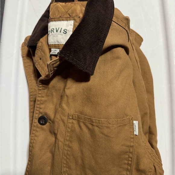 Orvis | Jackets & Coats | Orvis Mens Tan Field Jacket With Dark Brown ...
